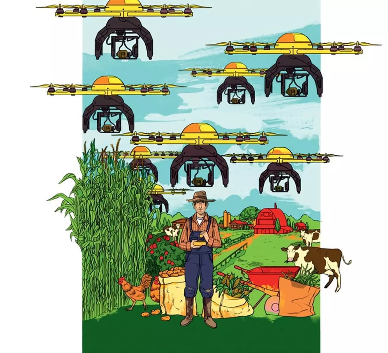 လယ်သမားများအတွက် Drone