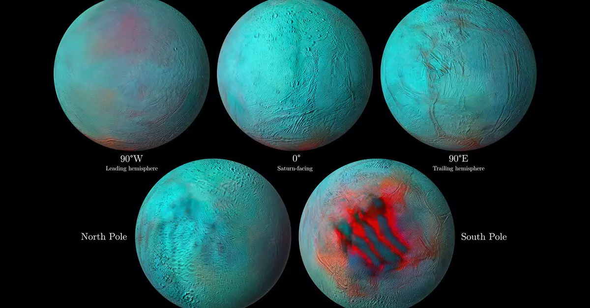 Gheață proaspătă descoperită pe Enceladus