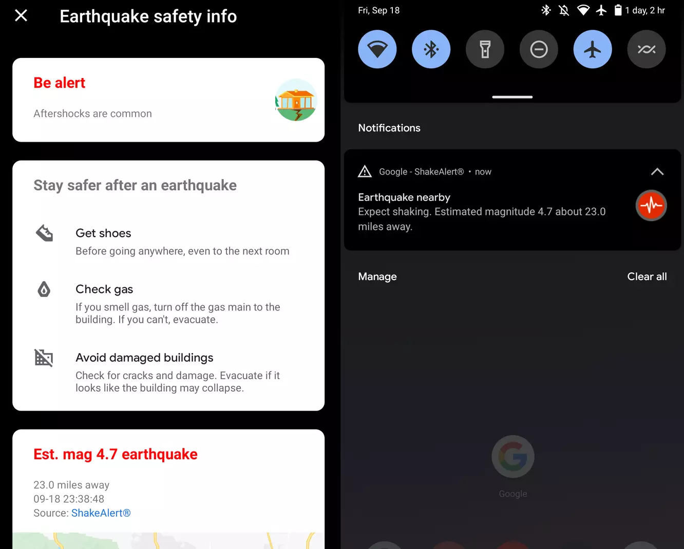 Google demostrou como funciona o seu sistema de detección de choque e aviso de terremotos usando teléfonos intelixentes Android