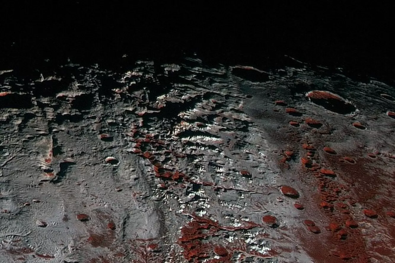 The mountain glaciers of Cthulhu on Pluto are made of methane