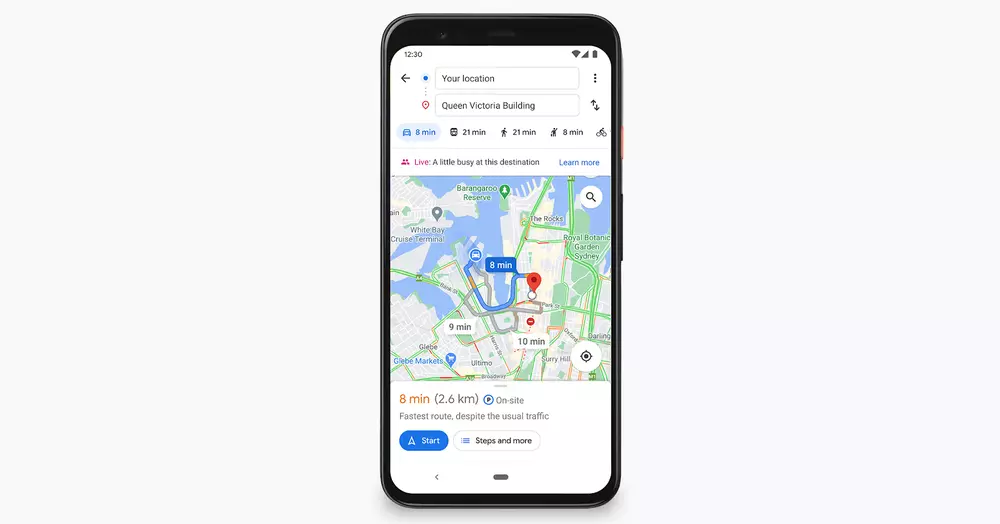 Google Maps waarschuwt u voor drukte