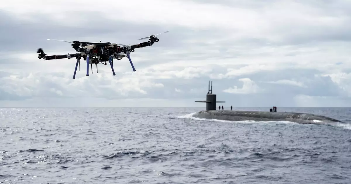 Un drone a livré une cargaison au sous-marin