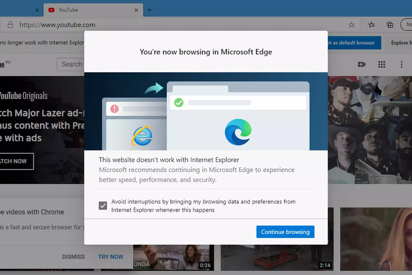 Microsoft zai tilasta masu amfani su canza zuwa Edge browser 136931_1