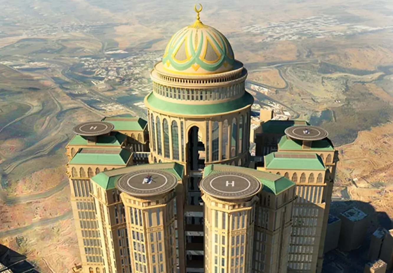 Over the past few years, Saudi Arabia has been aiming to turn Mecca into the Las Vegas of the Middle East. The crown of this transformation should be the Arbaj Kudai Hotel, a building the size of a small town. An area of ​​1.4 million square meters, more than 10,000 rooms, four helipads ... The project, worth 3.5 billion dollars, is planned to be completed in 2017.