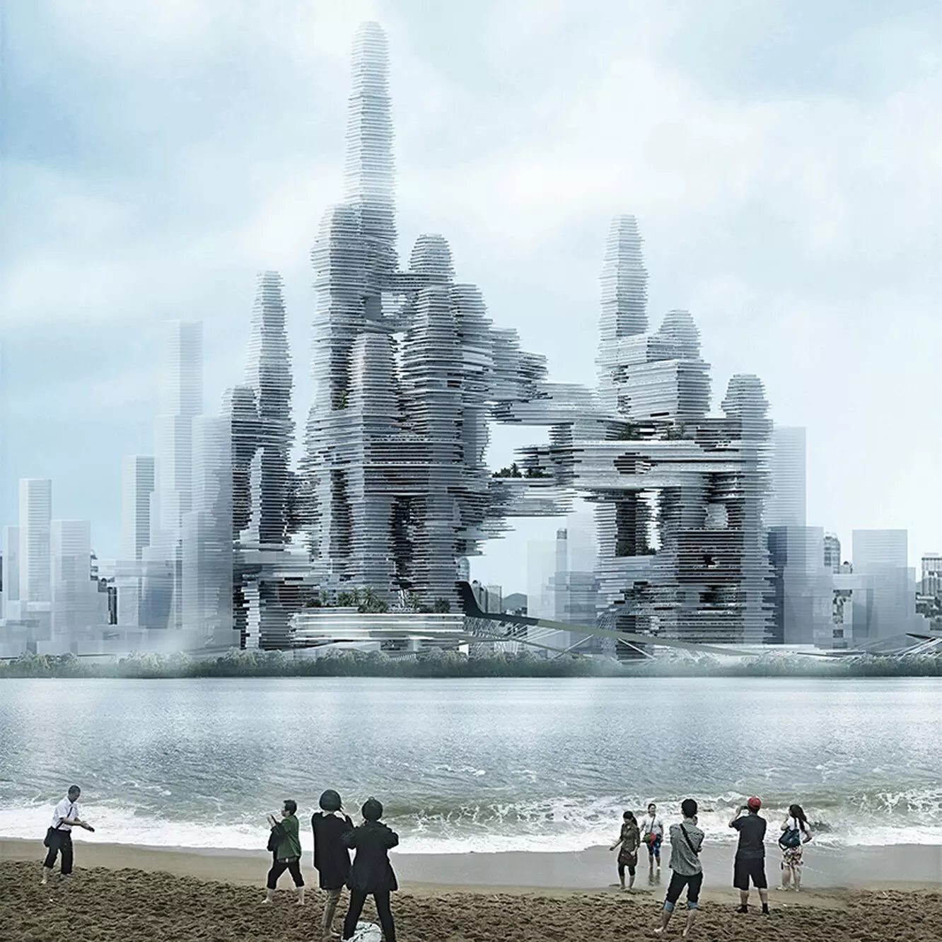 In Shenzhen (China) they plan to build something not only big, but also completely unique. The cloud-shaped vertical business center, dubbed Cloud Citizen, must be completely self-sufficient with solar and wind energy, collect rainwater and produce food on its own farms.