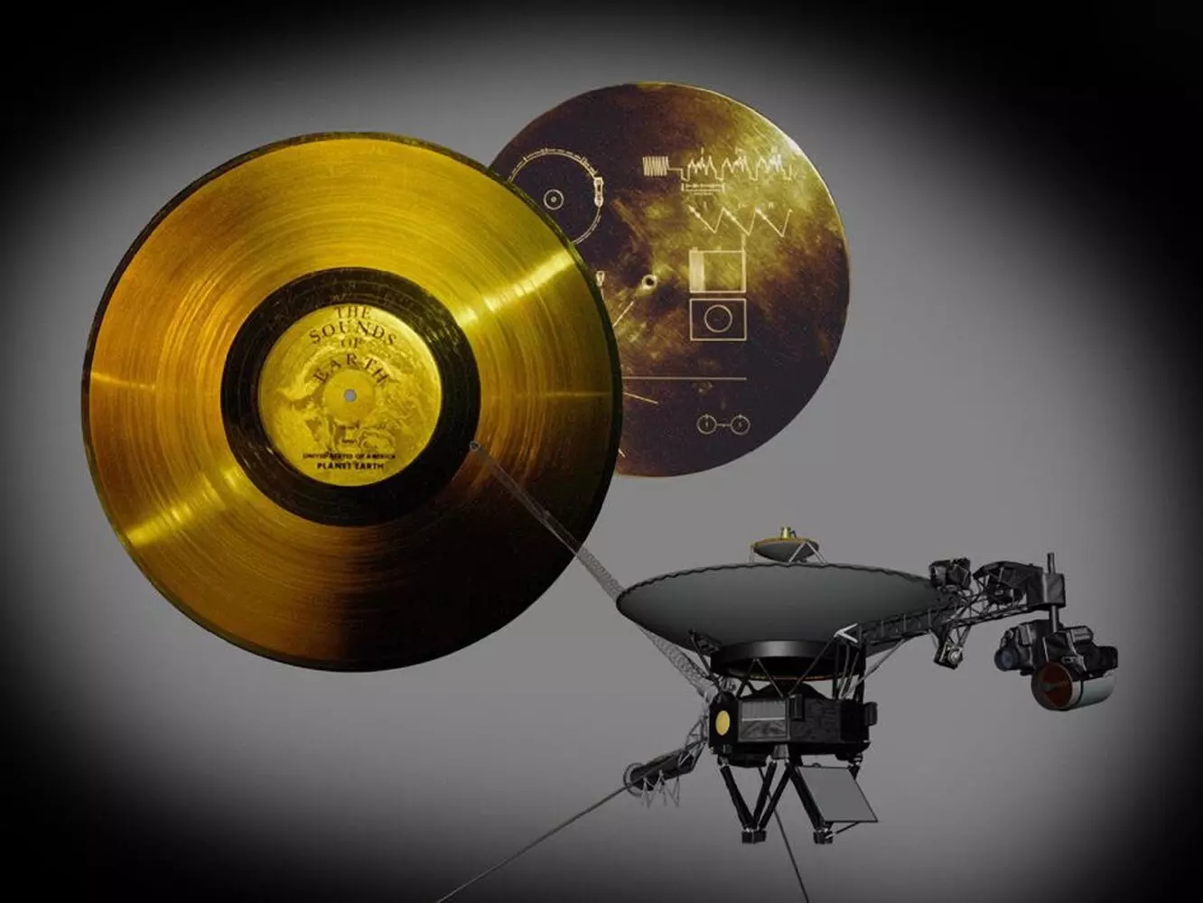 Aranylemezek. 1977-ben két híres szondát indítottak el: a Voyager 1-et és a Voyager 2-t. Mindkét készülékben hordtak tokokat aranyozott lemezekkel és a lejátszásukhoz szükséges eszközöket. A tányérokon - köszöntések 55 nyelven, különböző nemzetek zenéi, emberek hangjai és a természet hangjai, 116 fénykép és kép. Az üzenet minden olyan földönkívüli civilizációnak szól, amely képes elfogni a szondákat.