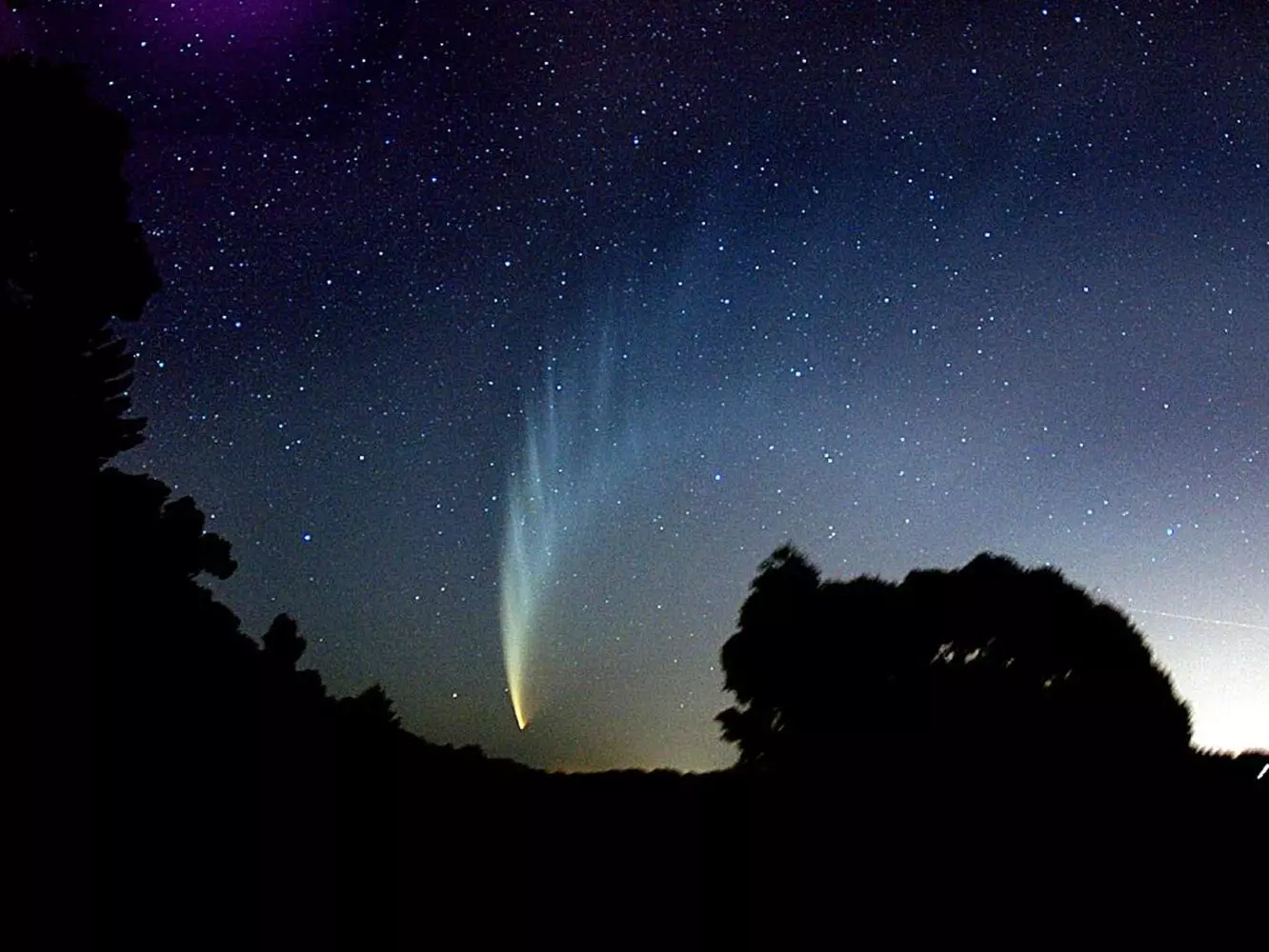 麥克諾特彗星。 21 世紀第一顆最亮的彗星，也被稱為“2007 年大彗星”。由天文學家羅伯特·麥克諾特於 2006 年發現。在 2007 年 1 月和 2 月，地球南半球的居民用肉眼完全可以看到它。彗星的下一次回歸不會很快 - 在 92,600 年後。