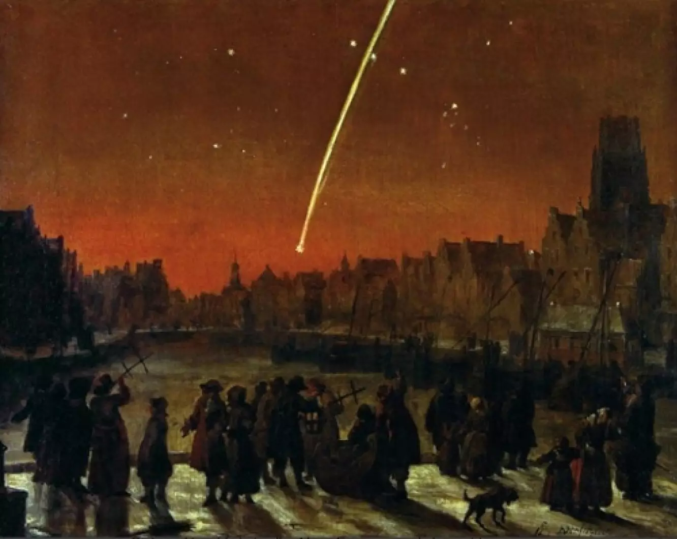 The Great Comet na 1680, aka Kirch's Comet, aka Newton's Comet. An gano tauraro mai wutsiya na farko da na'urar hangen nesa, daya daga cikin taurarin taurari masu haske a karni na 17. Isaac Newton ya yi nazarin kewayawar wannan tauraron dan adam don samun tabbaci na dokokin Kepler.