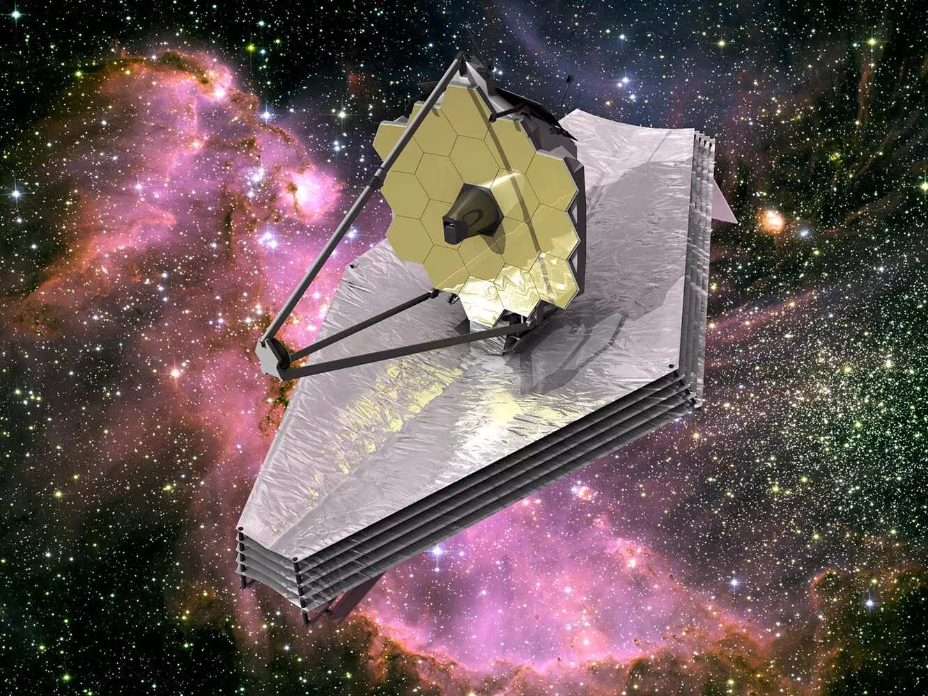 James Webb Space Telescope idzakhazikitsidwa mu orbit mu 2018 ngati m'malo mwa Hubble wotchuka. Kukula kwa bwalo la tenisi komanso kukula kwa nyumba ya nsanjika zinayi, yamtengo wapatali pafupifupi $9 biliyoni, telesikopu imeneyi imatengedwa kukhala chiyembekezo chachikulu cha zakuthambo zamakono.