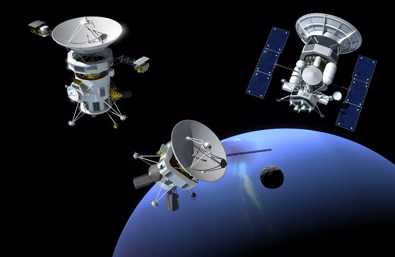 천왕성 궤도선. 인류는 1980년 보이저 2호 임무 중에 천왕성과 해왕성을 한 번만 방문했지만 이는 향후 10년 동안 수정될 예정입니다. 천왕성 궤도선 프로그램은 카시니의 목성 비행과 유사한 것으로 생각됩니다. 문제는 자금 조달과 연료용 플루토늄 부족입니다. 그러나 발사는 2030년에 천왕성에 장치가 도착하는 2020년으로 계획되어 있습니다.