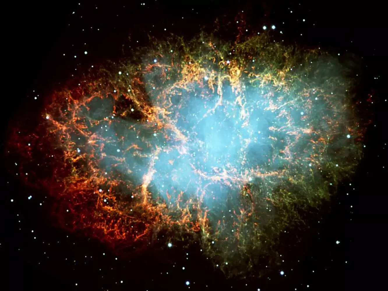 La Nebulosa del Granchio era la numero uno in un elenco di oggetti cosmici compilato dall'astronomo francese del XVIII secolo Charles Messier. Quello che non sapeva era che questa nebulosa era il residuo di un'esplosione di supernova osservata dagli astronomi cinesi nel 1054 d.C. Al suo interno c'è una pulsar, una giovane stella di neutroni che ruota selvaggiamente.