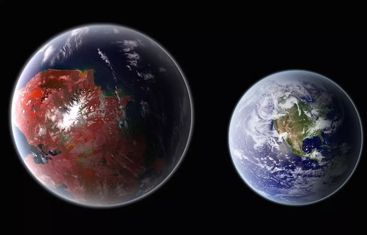 Ang Kepler-442b ay nasa konstelasyon ding Lyra, ngunit nasa ibang solar system, 1100 light years ang layo. Ito ay isang ikatlong mas malaki kaysa sa Earth at mas malamig, na may average na temperatura sa ibabaw na 0°C. Ang Kepler-442b ay umiikot sa tamang distansya mula sa bituin nito at may 60% na posibilidad na maging solid-state, na mahalaga para sa ebolusyon ng buhay.