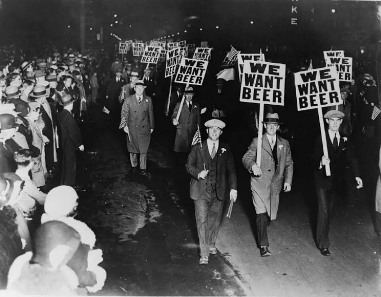 Hundreds of demonstrators poured into the streets, demanding the return of the foamy drink.