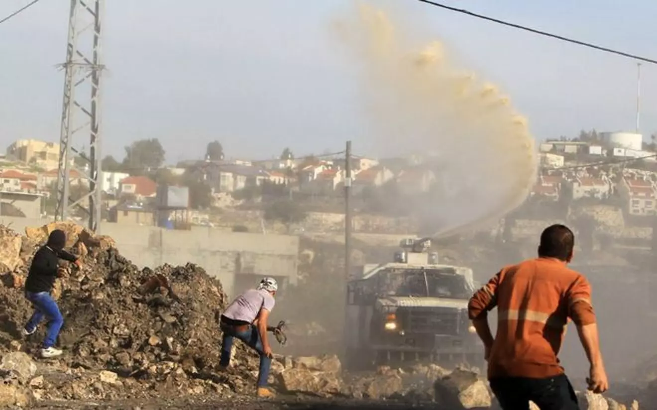 "Skunk" is 'n uiters onwelriekende konkoksie wat in Israel gebruik word om Palestynse betogers uiteen te jaag. Dit sluit aan by die reeds bekende waterkanonne, en straal 'n onbeskryflike reuk van verrotting en aas uit. Dit is onmoontlik om vir 'n paar dae daarvan af te was, selfs met die hulp van enige hoeveelheid sjampoe en seep.