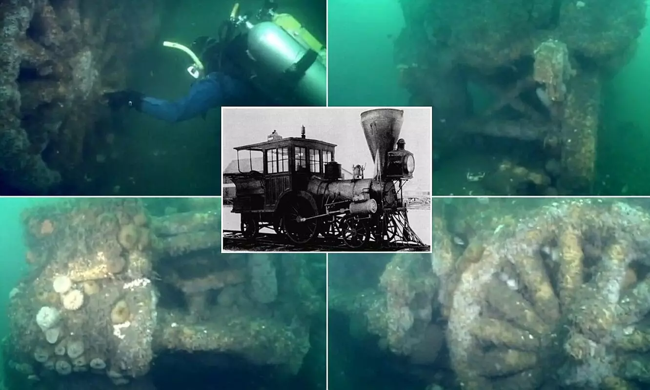 Nel 1985, al largo delle coste del New Jersey, l'americano Paul Hepler, durante la mappatura del fondale marino, scoprì due vecchie locomotive a vapore affondate a una profondità di 27 metri. Non si sa ancora come siano arrivati lì.