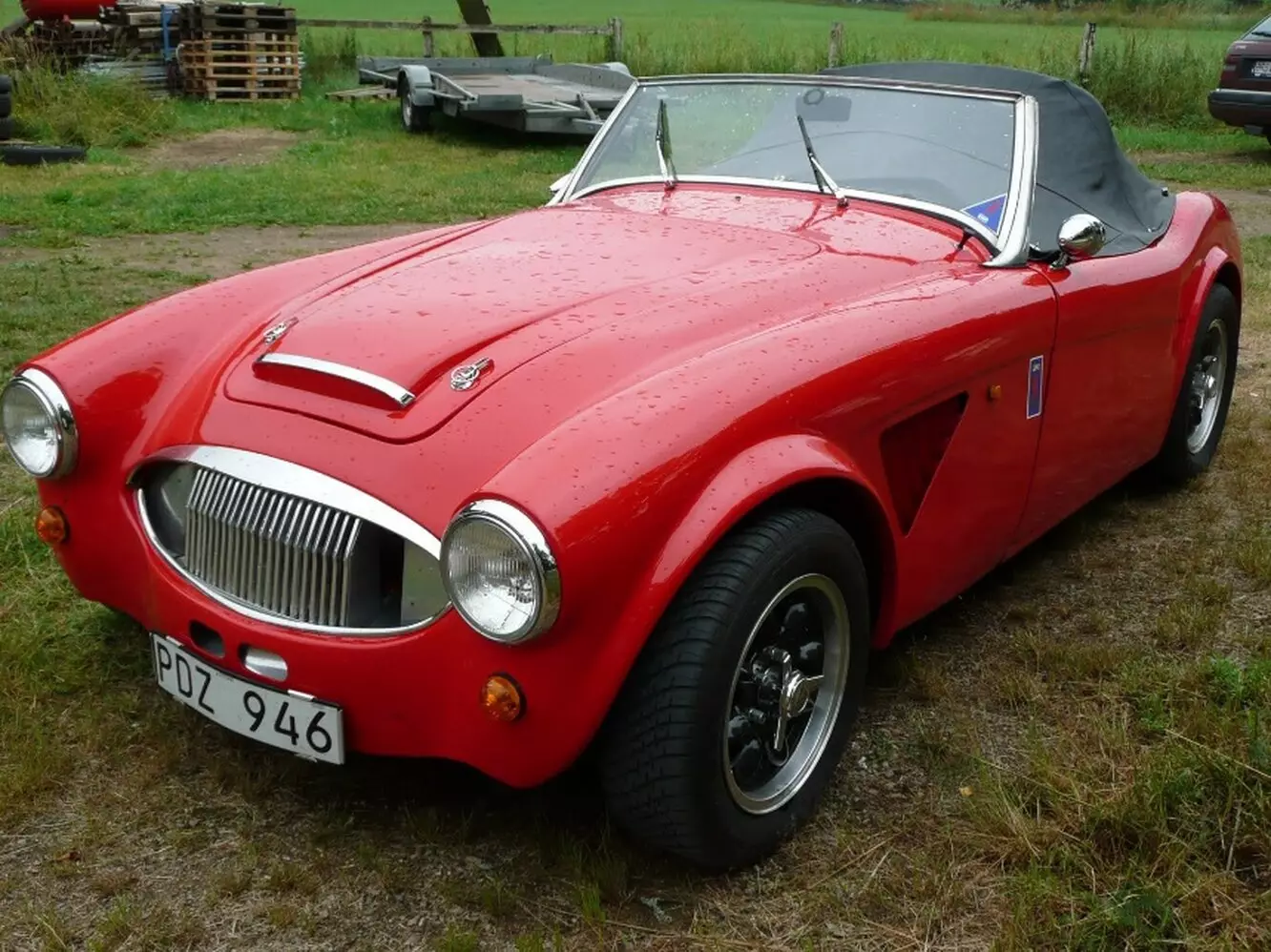 Hult Healey. De 1984 à 1990, la société a produit des voitures en kit copiant la classique Austin Healey sur des unités Volvo. En fait, la photo montre la première génération, Hult Healey Mk1.