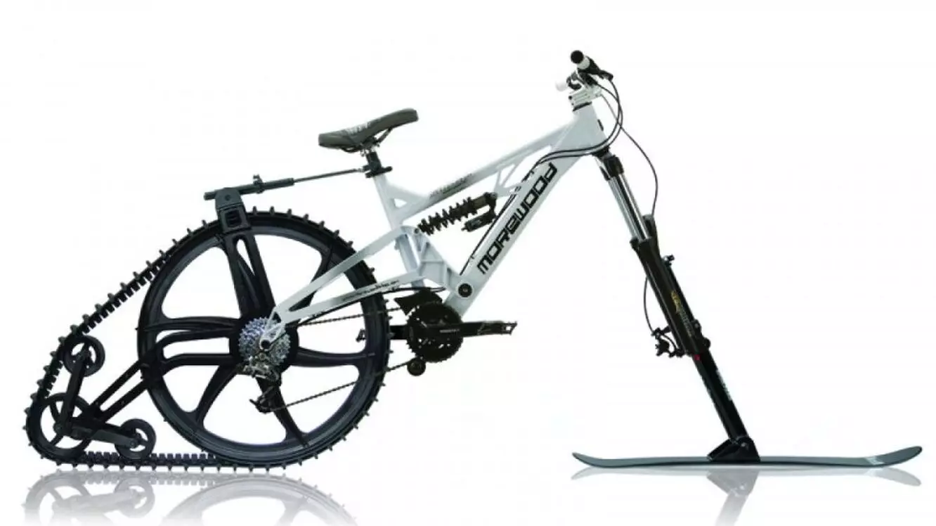 KTrak ist kein Fahrrad, sondern ein Snow-Kit, das Sie können