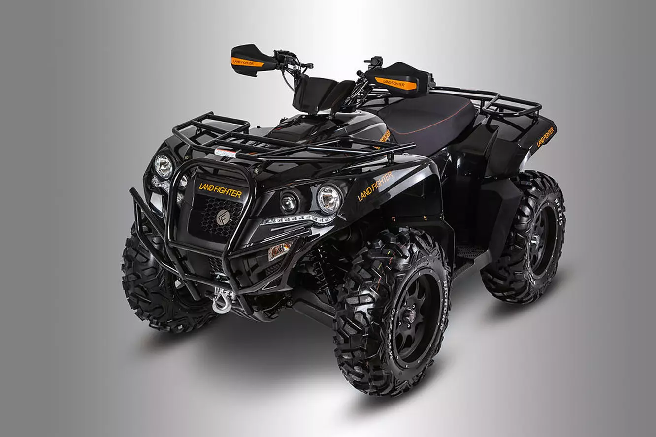 Land Fighter. Founded in 2011, an ATV brand based in the Dutch city of Best. Interestingly, in 2013, Land Rover sued LandFighter because of the similarity of names - but lost. Pictured is a LandFighter Conquistador 6 model.