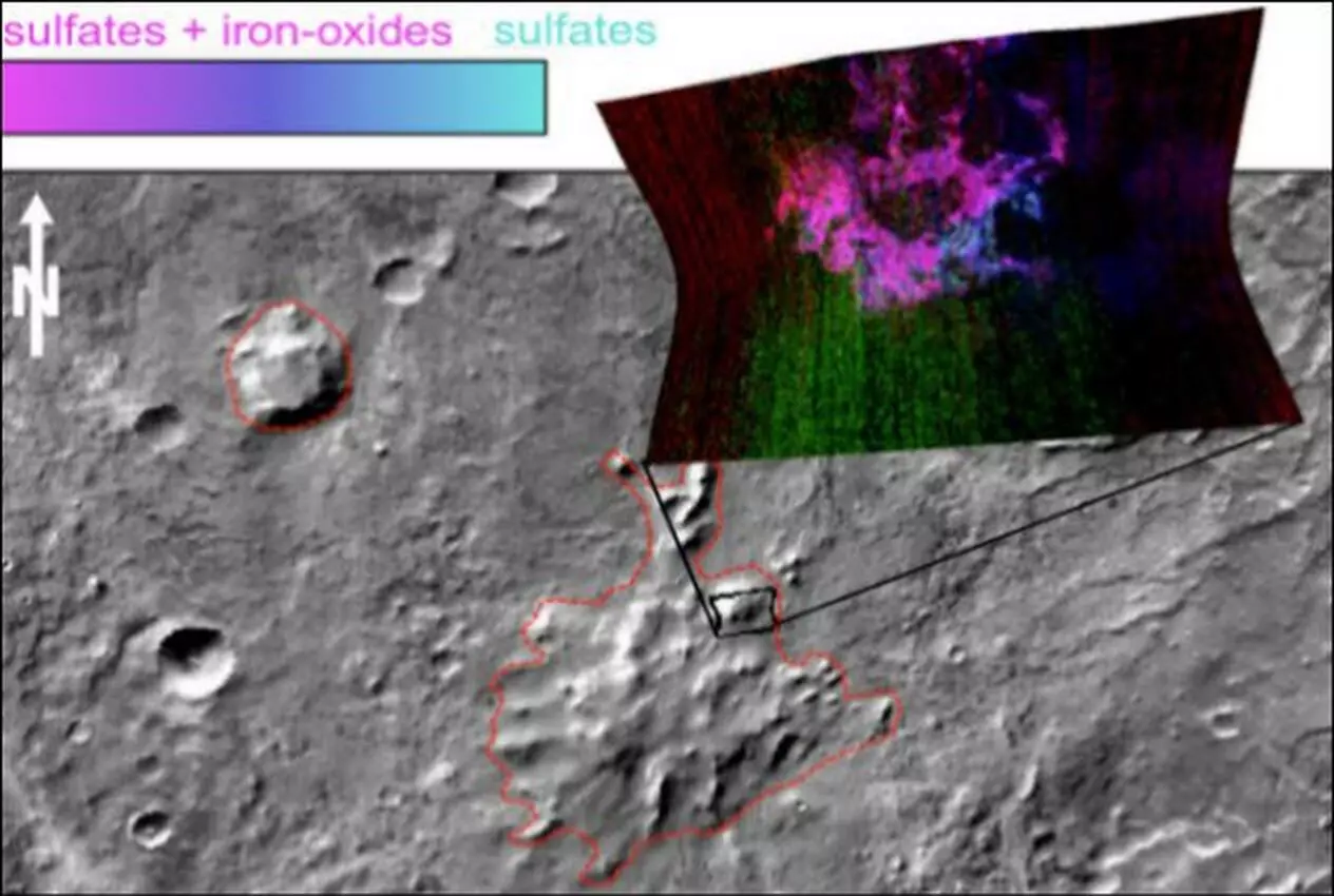 Gunung seuneuan bawah tanah Mars. Tridymite nunjukkeun yén Mars geus ngalaman aktivitas vulkanik signifikan dina mangsa katukang. Panaliti MRO ogé nunjukkeun yén gunung seuneuan pernah bitu handapeun és Mars. Husus - di wewengkon Sisyphi Montes, ngeusi gunung kalawan tops datar, reminiscent tina gunung seuneuan subglacial Bumi. Ngambah mineral ejected salila letusan ogé kapanggih di dinya.