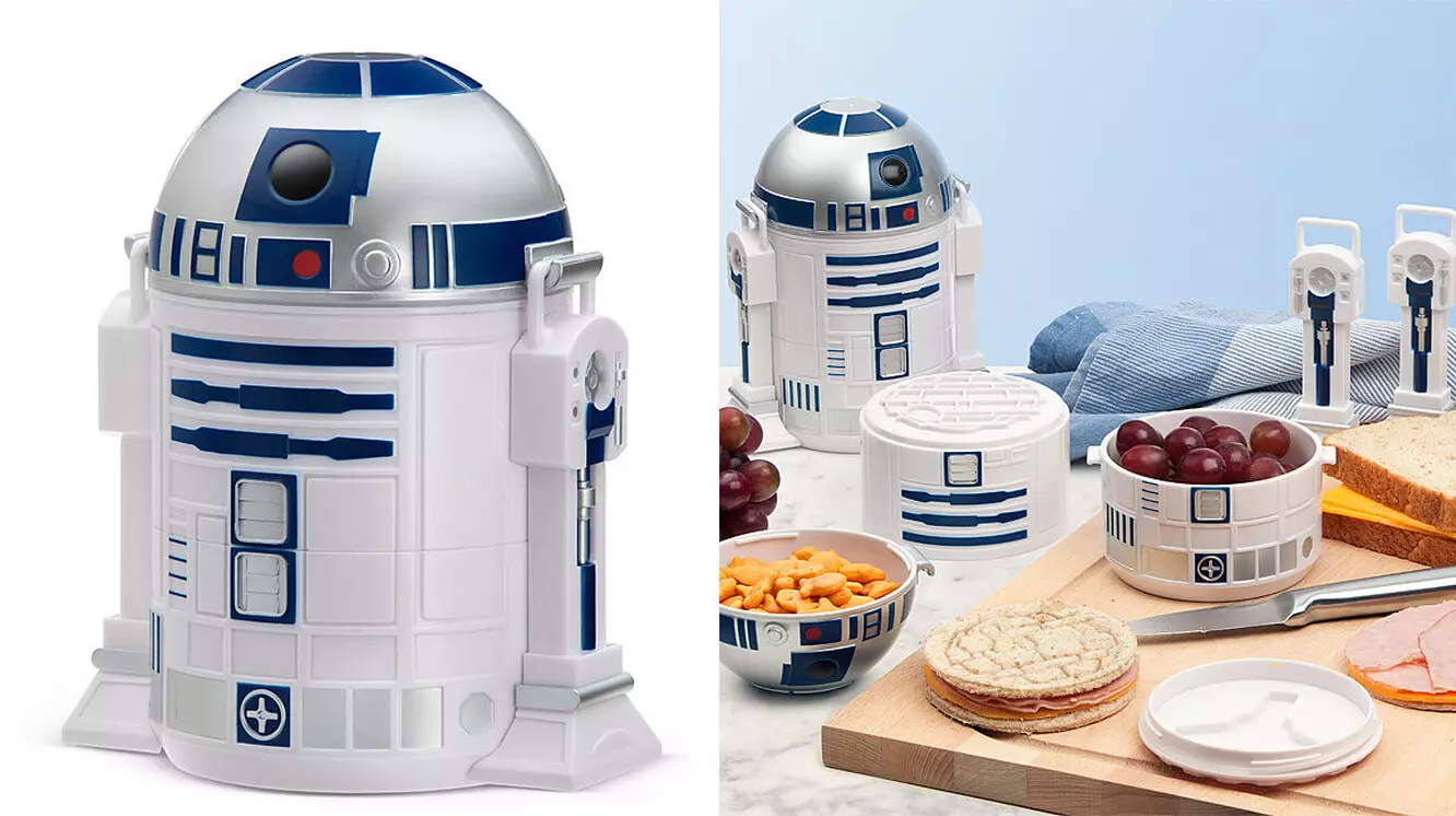 Lunchbox Star Wars R2-D2 Bento Lunch Box. Ang R2-D2 nga porma nga lunch box usa ka maayong butang alang sa usa ka bata. Magselos tanan classmates.
