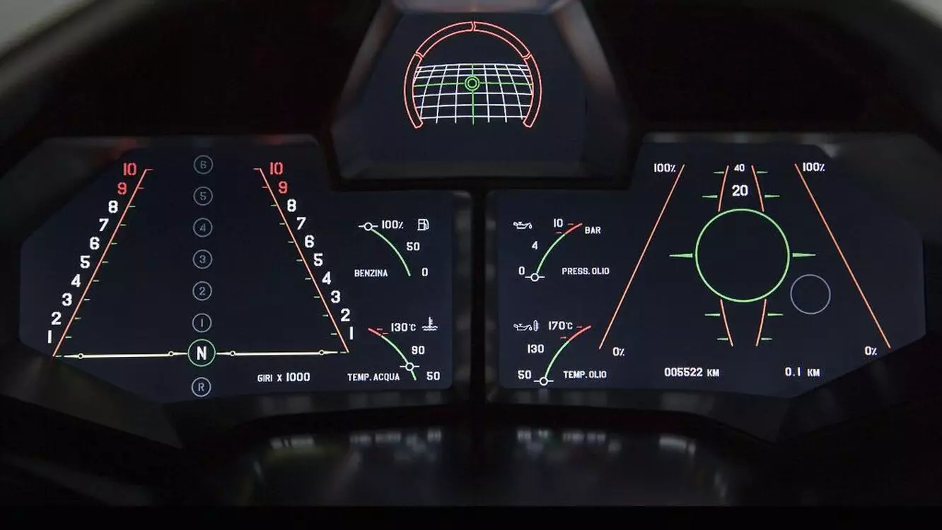 Lamborghini Reventon: supercar ki pi ra a te fèt ak avyon de gè nan tèt ou, ak enstriman li yo se yon rapèl sou sa.