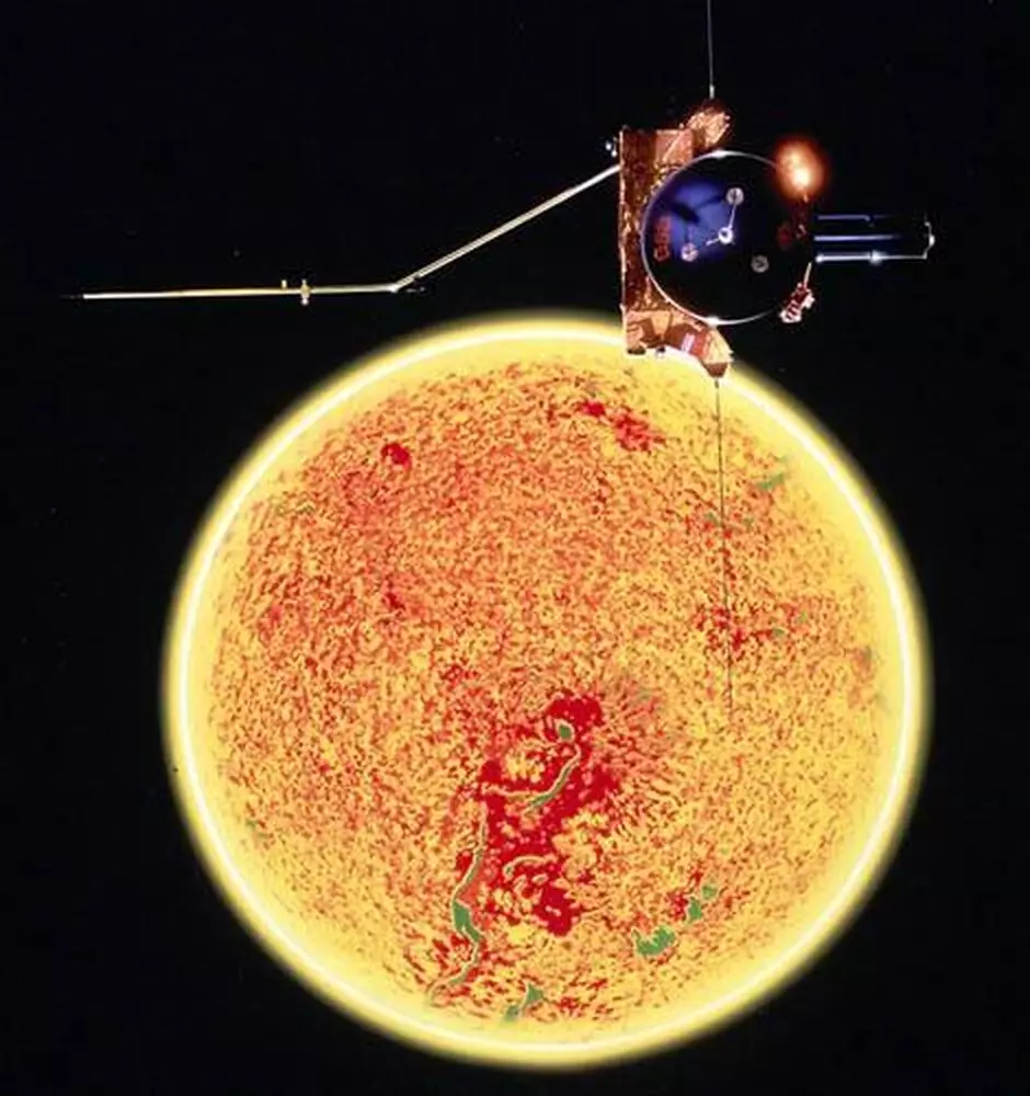 Sonda Ulysses nad Sončevim južnim polom