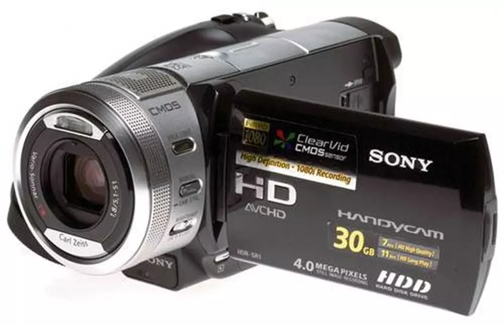 Қатты камера: Sony HDR-SR1. Тасымалдаушы: HDD, бағасы: 45 000 рубль