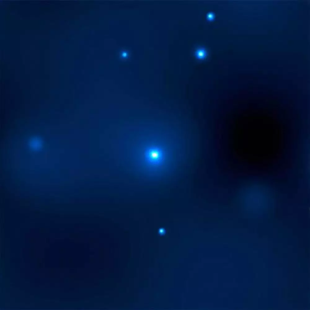 Црна рупа М33 Кс-7 у рендгенском опсегу: слика снимљена телескопом Цхандра