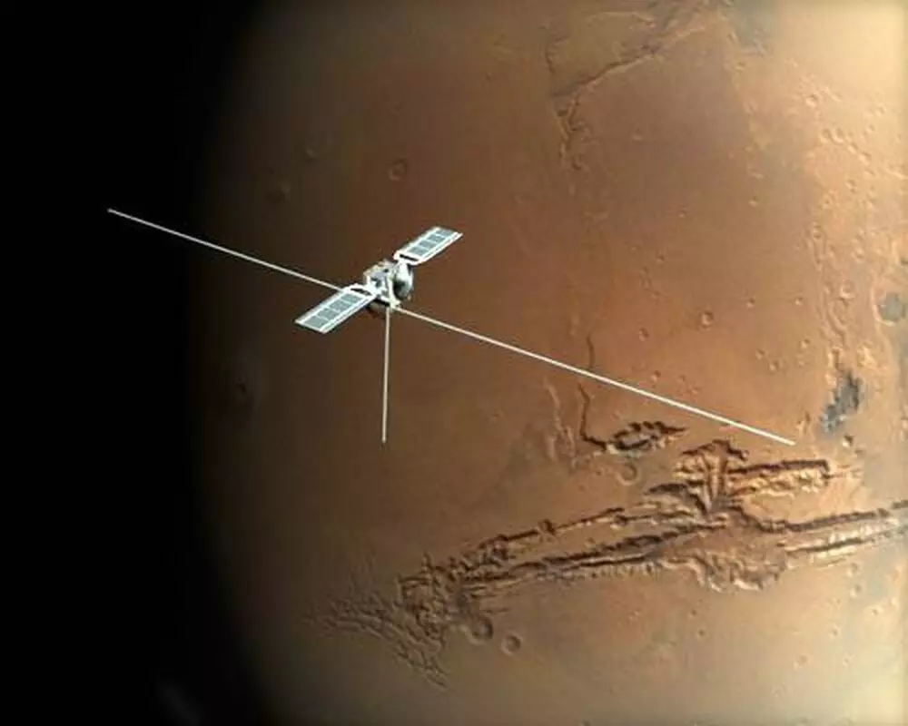 Mars Express probe over Mars