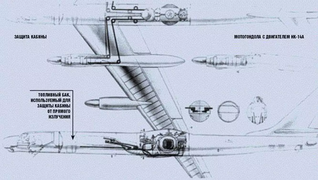 Uspořádání plnohodnotného jaderného bombardéru Tu-119
