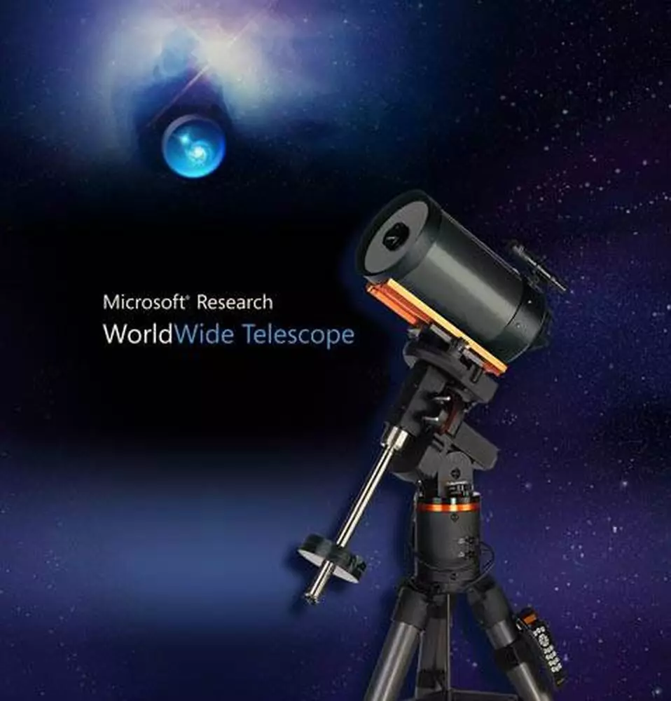 En la venontaj jaroj, la reta servo de Microsoft WorldWide Telescope estos kompletigita per cent terabajtoj da novaj altkvalitaj fotoj de Marso kaj la Luno.