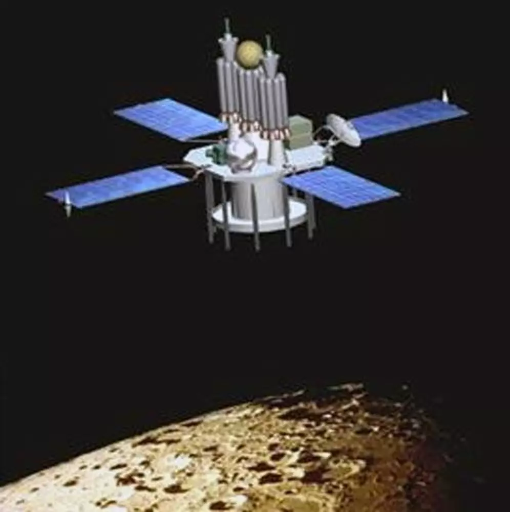 Sa unang pagkakataon, ipinakita sa Le Bourget ang isang modelo ng promising Russian lunar station na Luna-Glob