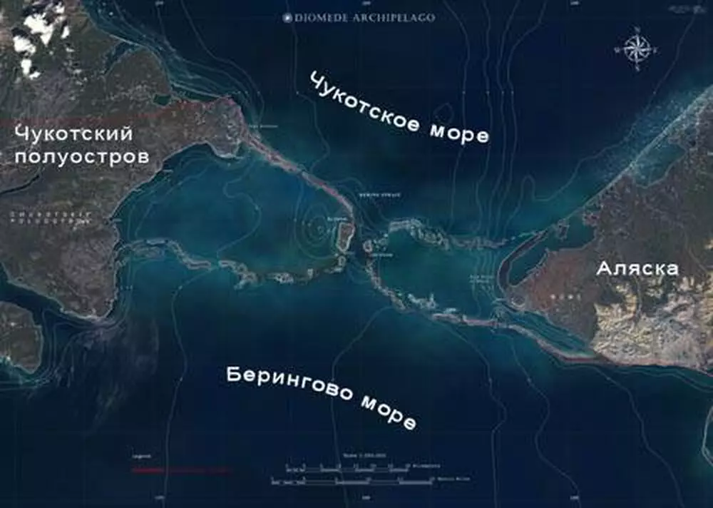 Serangkaian pulo buatan bakal ana ing antarane Chukotka, Kapuloan Diomede lan Alaska