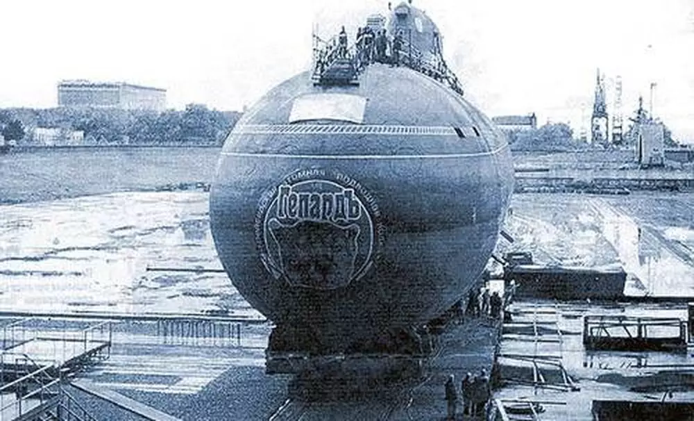 The most modern version of the project, the Gepard submarine at the shipyard...