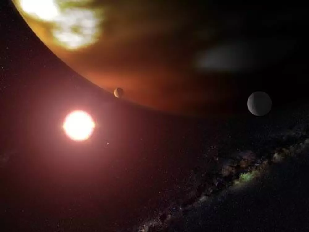 Giant Gliese 876 b: μάτι του καλλιτέχνη