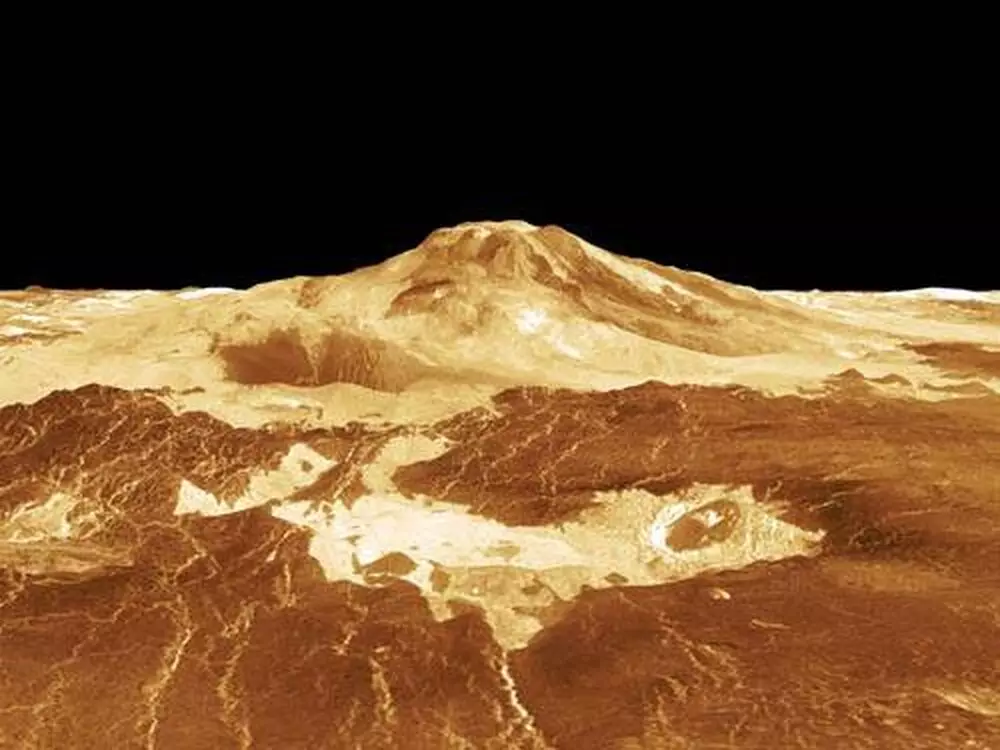 3D-bilde av den venusiske vulkanen Maat Mons