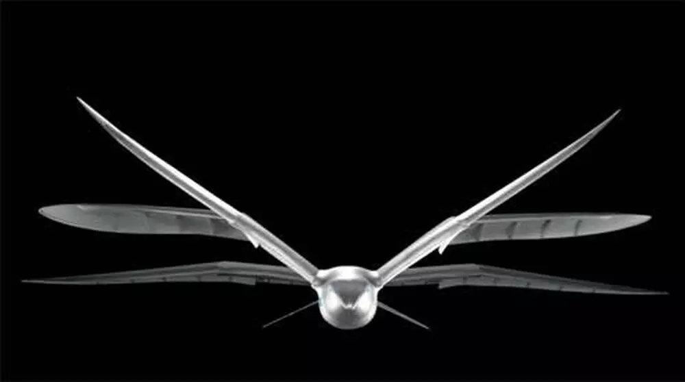 En bougeant les ailes, le SmartBird courbe légèrement son bord d'attaque, comme un vrai oiseau.