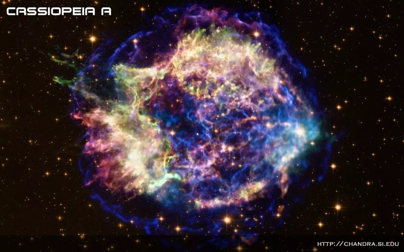 Fl-2007, it-teleskopju spazjali Spitzer skopra firem spettrali tas-silikon fl-emissjoni mill-fdal tas-supernova Cassiopeia A.