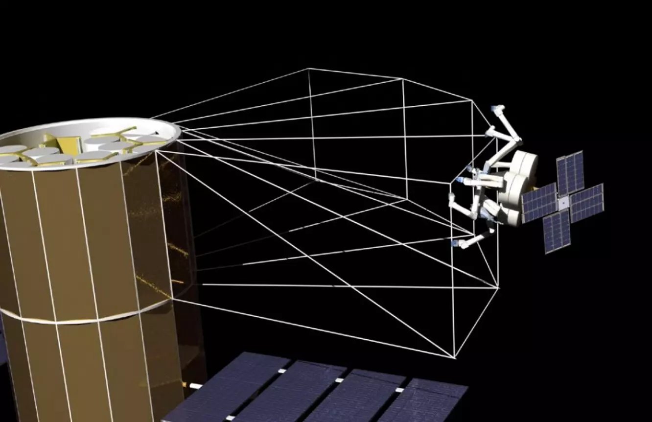 Spider-robots sille romteskip bouwe yn in baan 334698_7