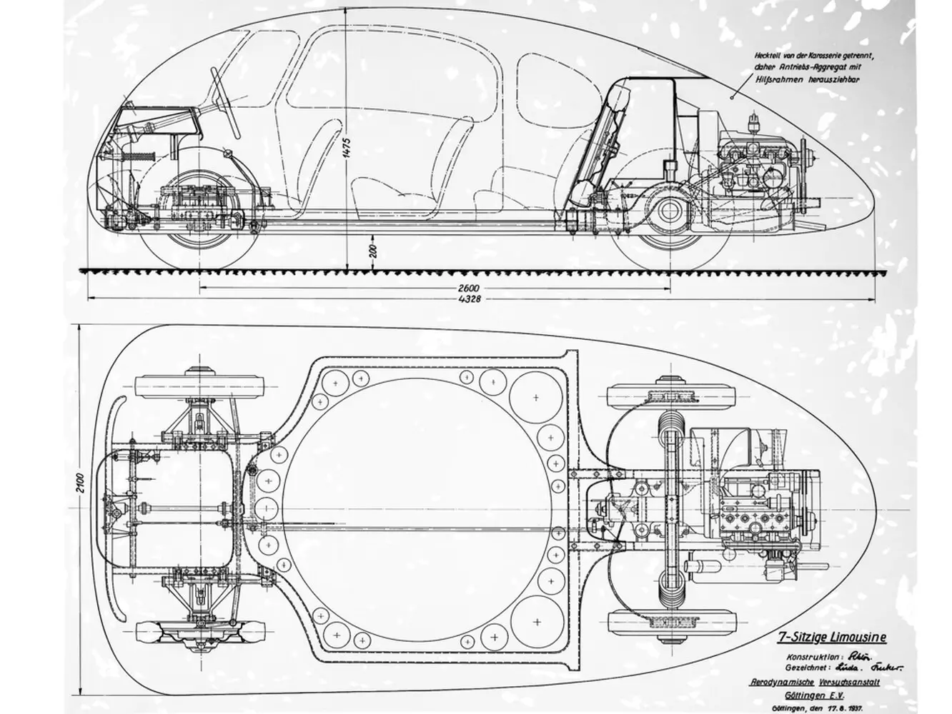 Schl?rwagen: 75 ọdun ti German aṣetan ti Oko aerodynamics 337279_9