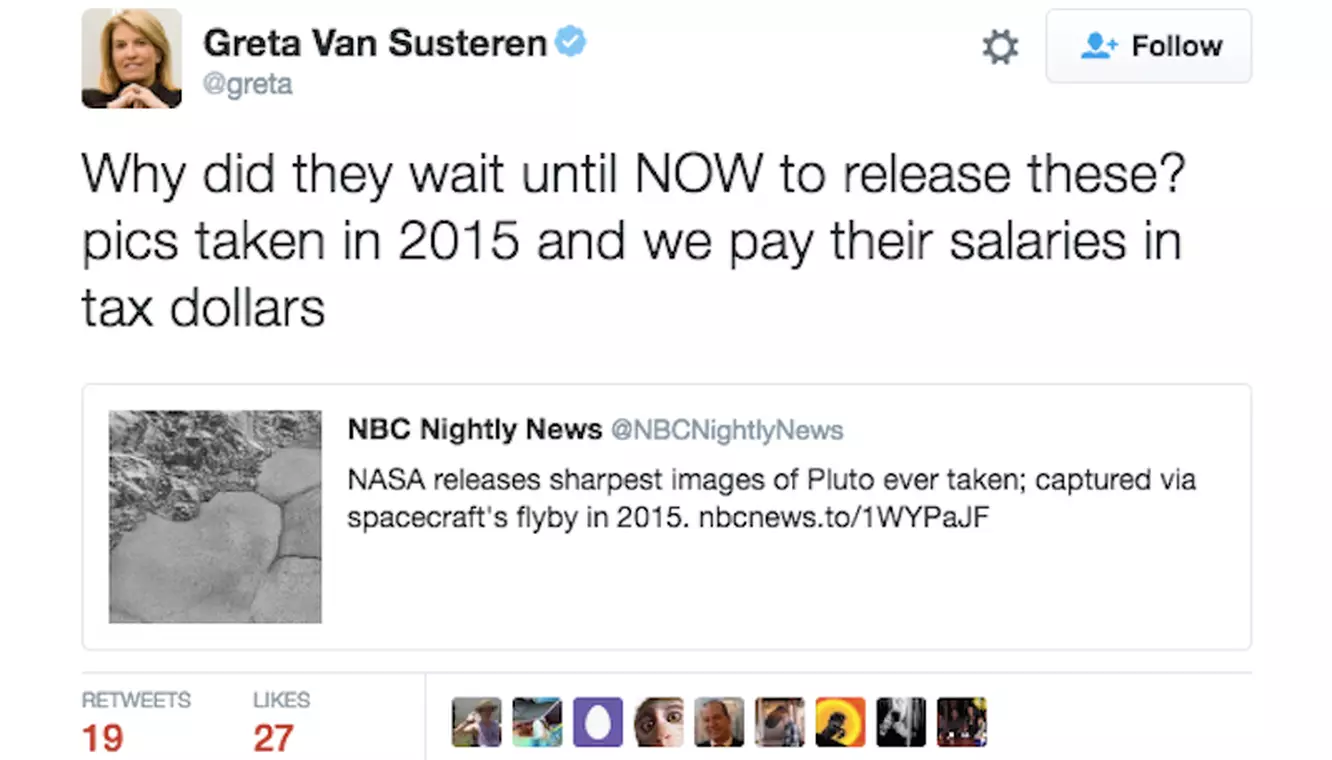 Tweet di Greta Van Susteren