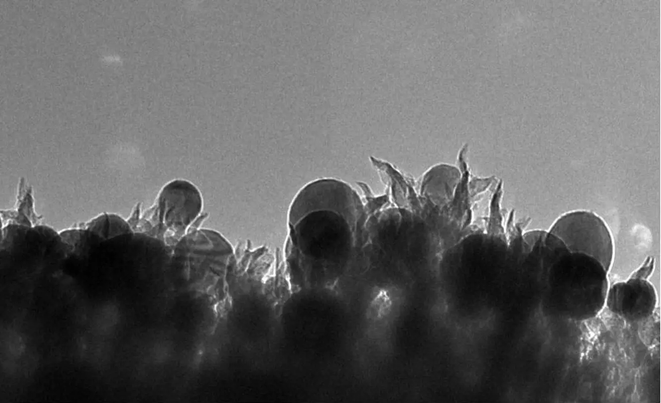 Iki minangka permukaan chip sing katon ing mikroskop