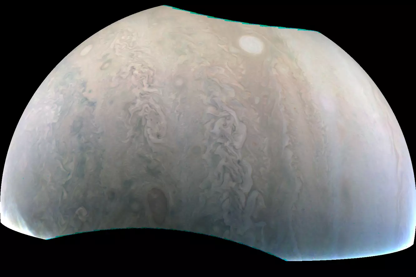 NASA har publicerat en bild på Jupiters 