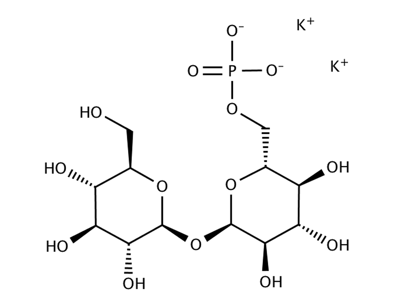 I-molecule ye-T6P. Iiyoni zePotassium azikho kwimolekyuli, zizotywa ngolo hlobo.