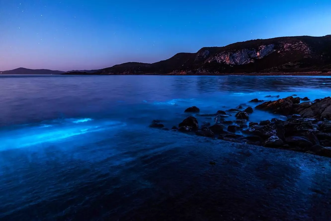 Bukten i Australia skinte med blått lys 349504_4