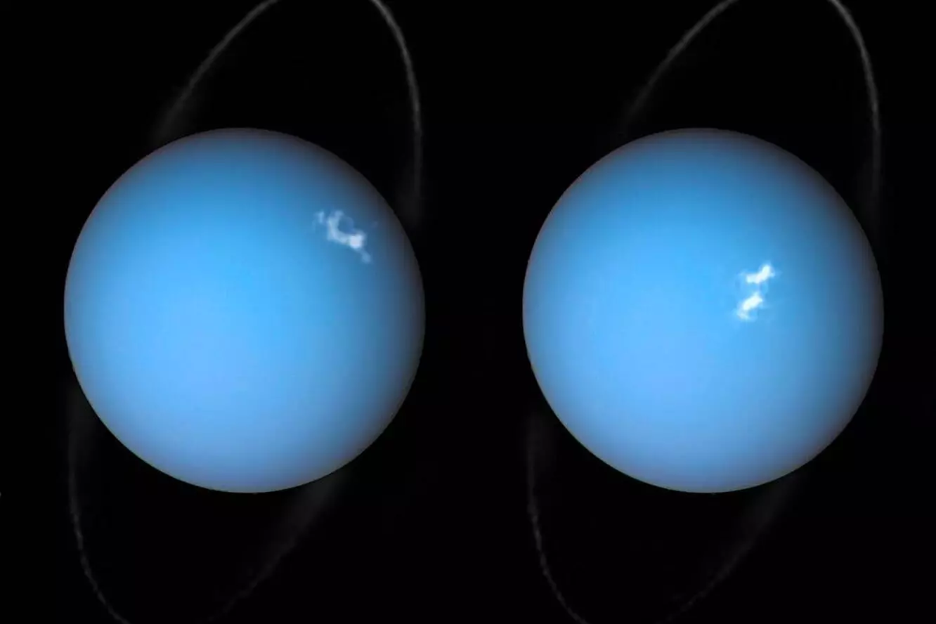 Hubble motret aurora ing Uranus