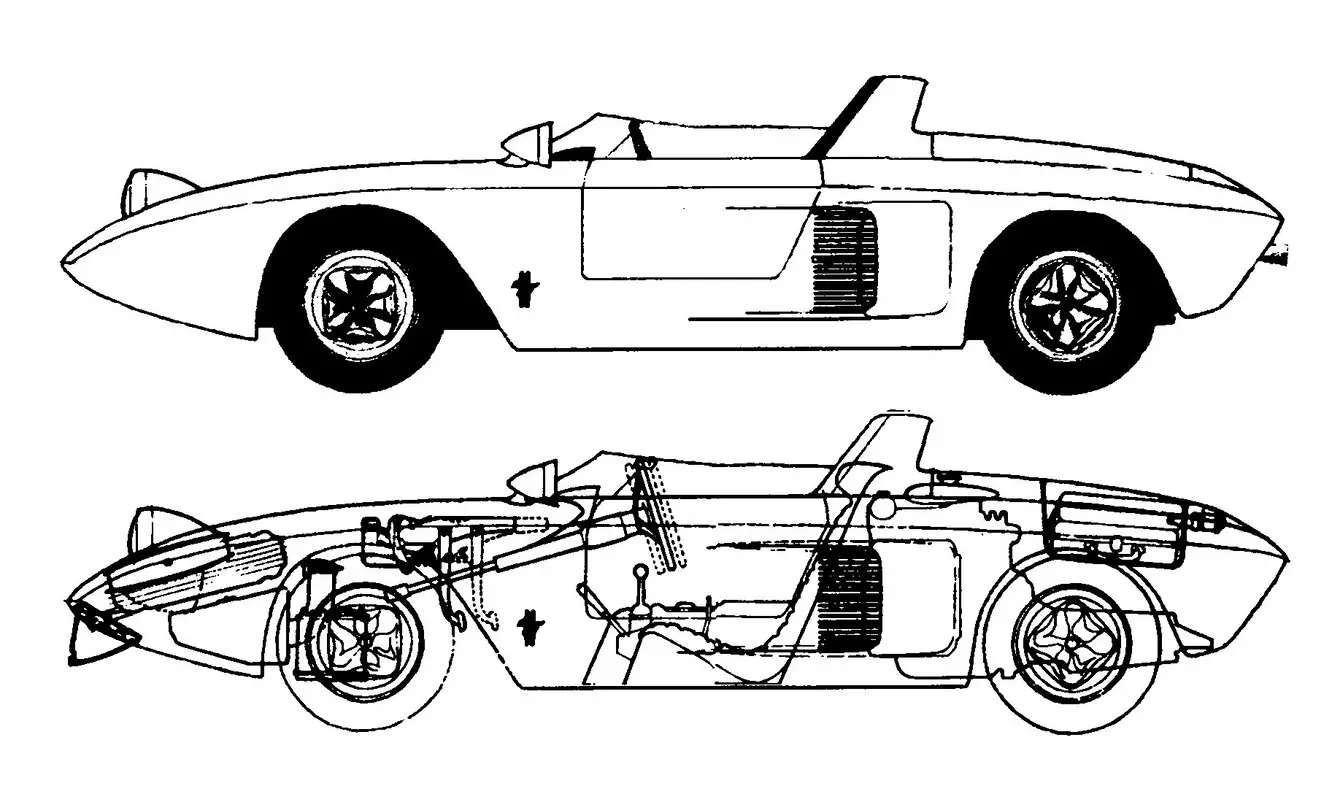 Ford Mustang I: o le faʻataʻitaʻiga muamua o le faʻataʻitaʻiga faʻataʻitaʻi 350746_6