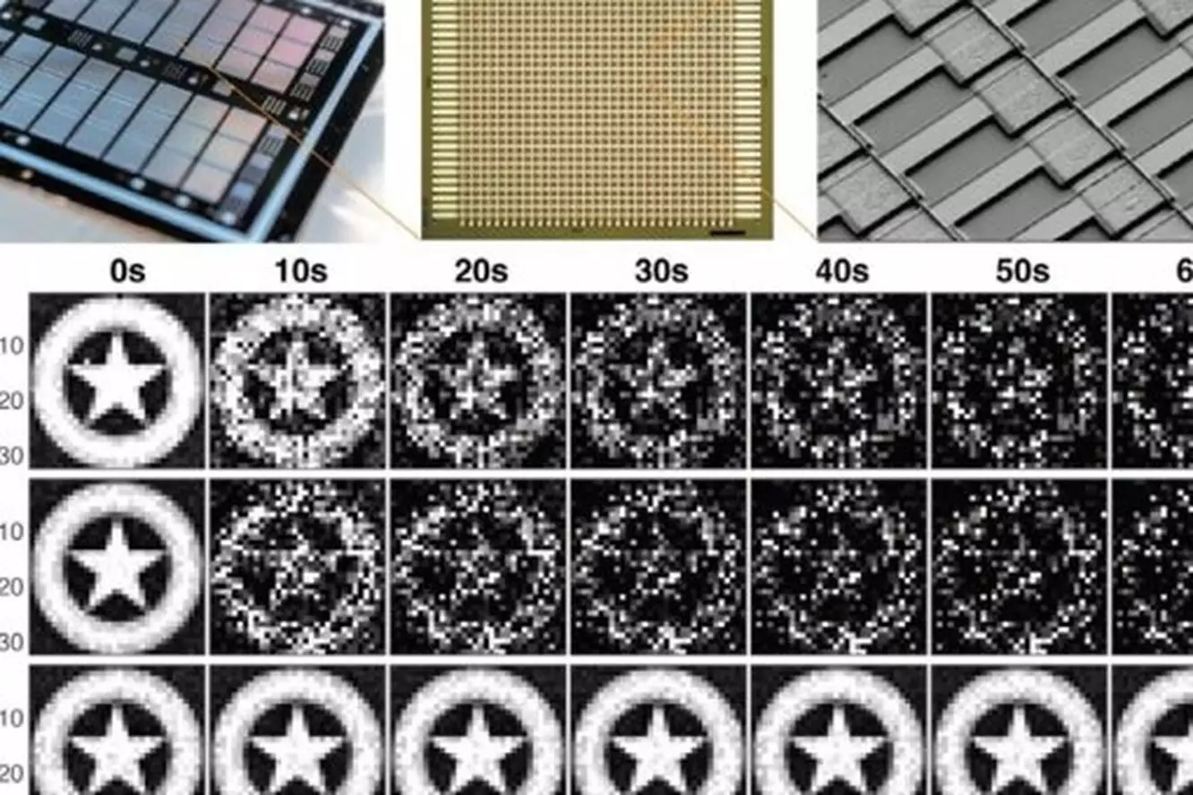 Yakoze chip ntoya ishingiye kuri memristors, yigana kohereza ibimenyetso hagati yubwonko bwubwonko 359719_1