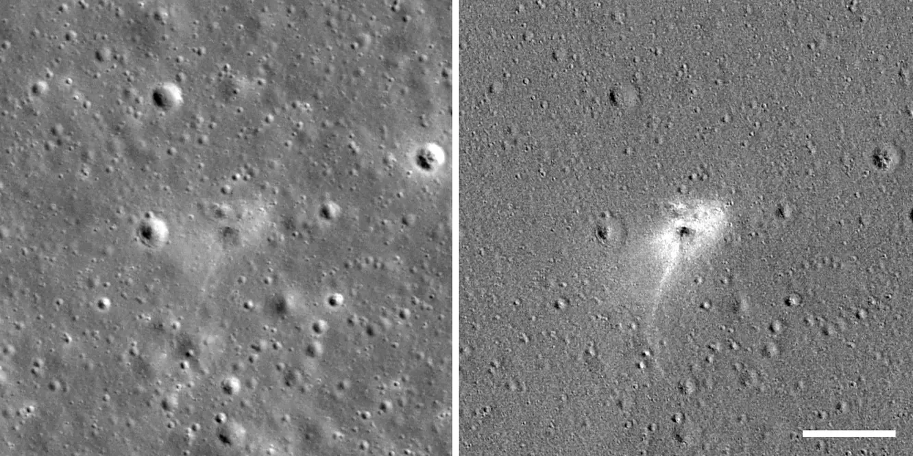 Israëlische sonde laat voetafdruk achter op de maan 362107_2