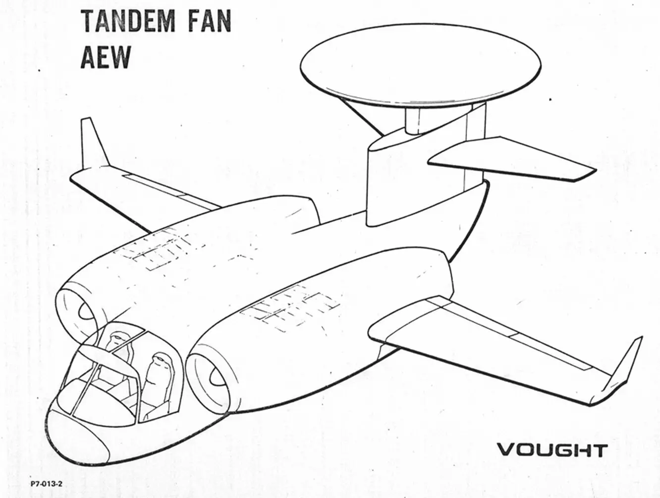 Een van die vroeë ontwerpe wat by Vought ontwikkel is, toon 'n ongewone plasing van 'n roterende radarradoom op die stert van 'n vliegtuig. Dit was ook beplan om op die V-530 geïnstalleer te word